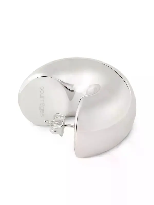 COURREGES Tone Hoop Earrings