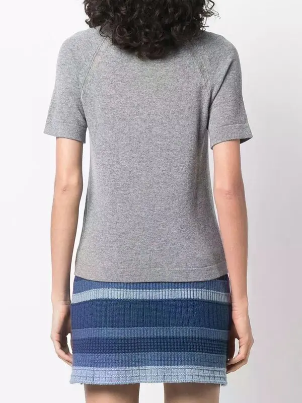 BARRIE Short-sleeved Cashmere Top