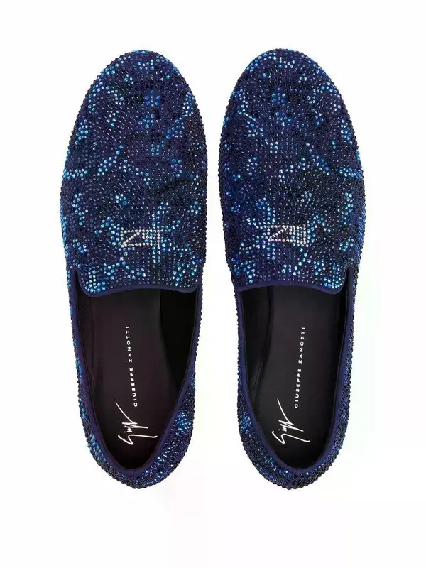 GIUSEPPE ZANOTTI Lewis Starlight Rhinestone Loafers