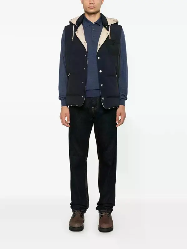 Fedeli Fine-knit Polo Shirt - Blue