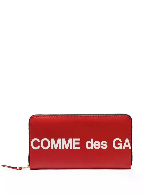 Comme Des Garçons Logo-print Continental Wallet - Red