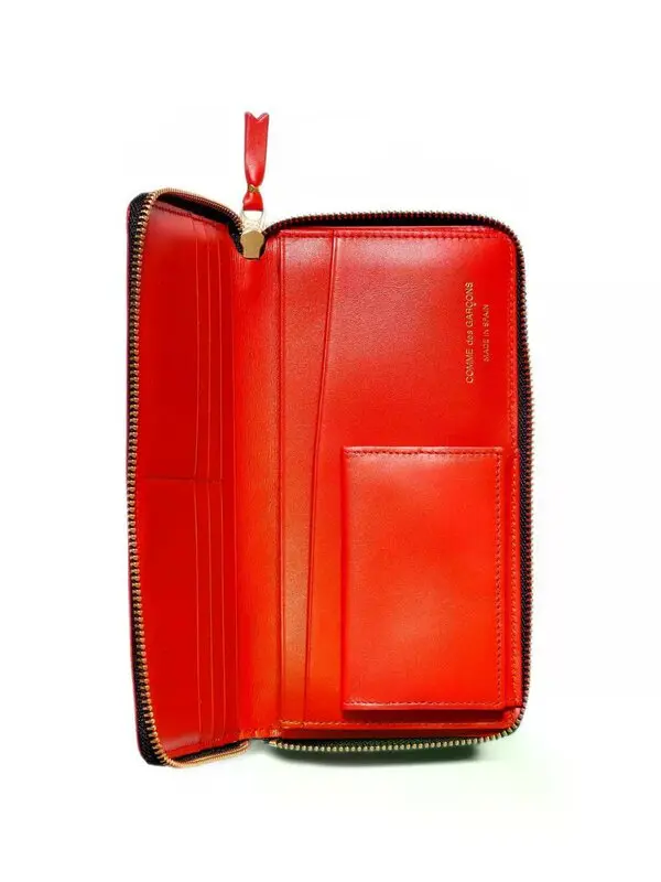 Comme Des Garçons Logo-print Continental Wallet - Red