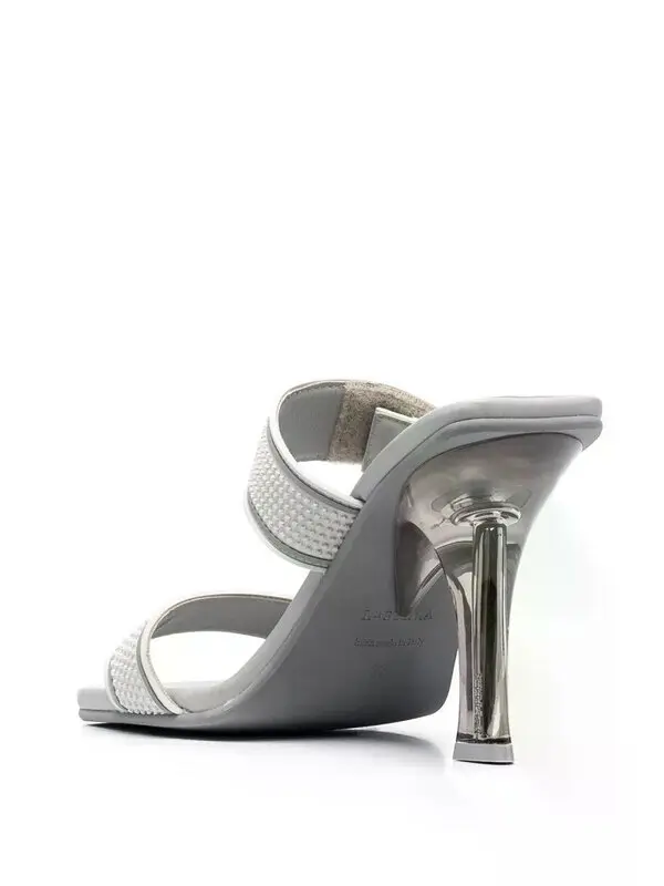 LE SILLA Double-strap Sculptural Heel Sandals