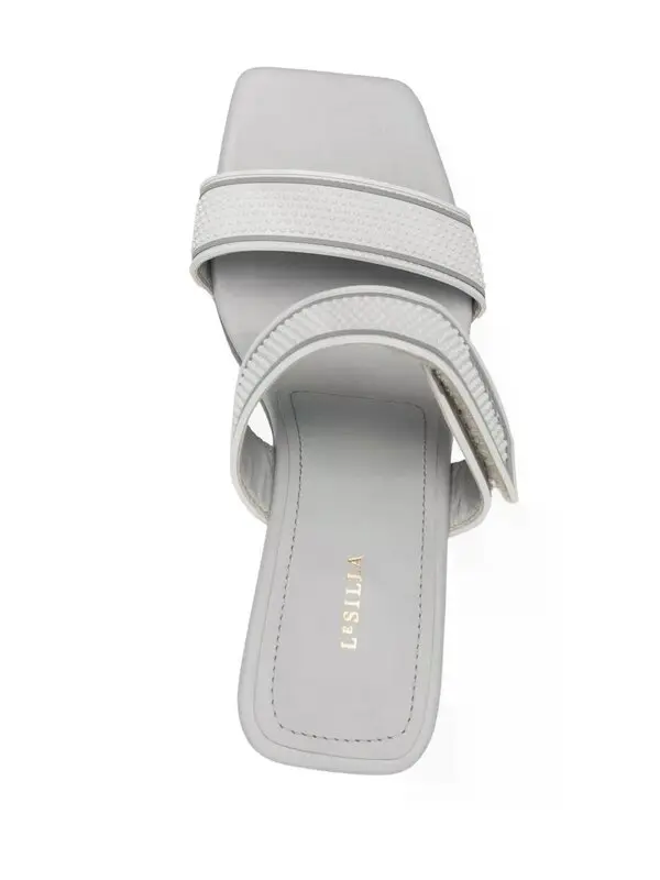 LE SILLA Double-strap Sculptural Heel Sandals