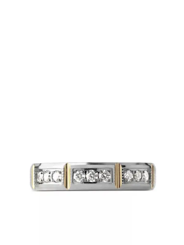 OFFICINA BERNARDI 18kt Gold And Diamond Lumen Ring - Silver
