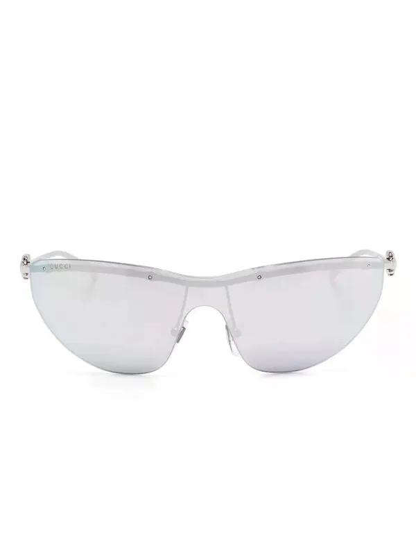 Gucci Biker-frame Sunglasses - Silver