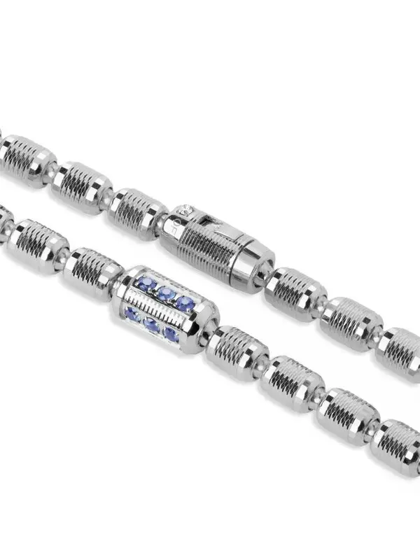 OFFICINA BERNARDI 18kt White Gold Lumen Sapphire And Diamond Necklace - Silver