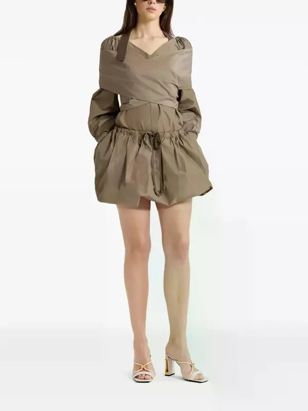 PATOU Wrap Blouse With Puff Sleeves