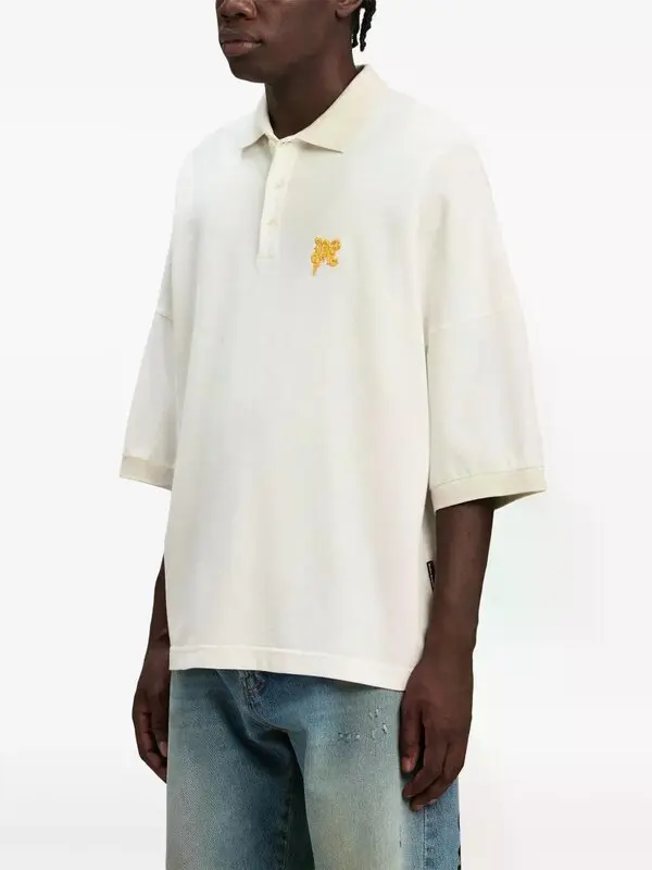 Palm Angels Logo-print Cotton Polo Shirt