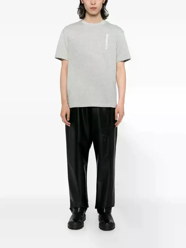 GROUND ZERO Logo Print Cotton T-shirt - Grey