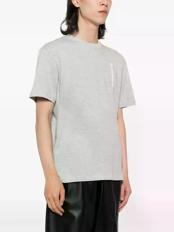 GROUND ZERO Logo Print Cotton T-shirt - Grey