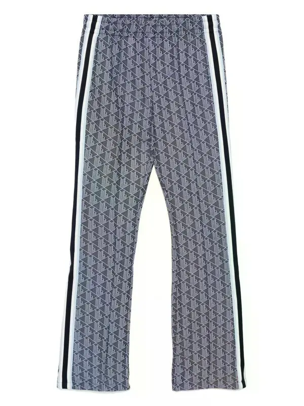 Lacoste Monogram Print Flared Trousers - Black