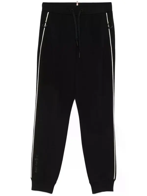 Moncler Jersey-texture Track Pants - Black