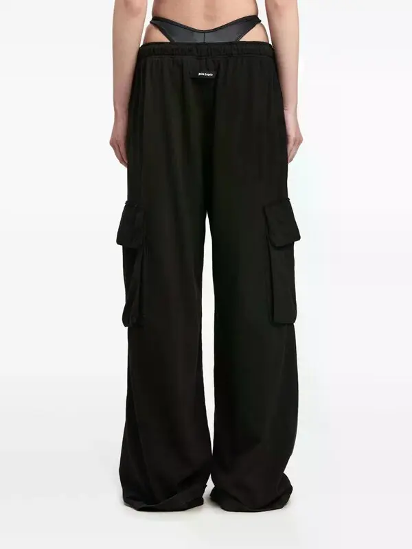 Palm Angels Wide-leg Cotton Cargo Trousers