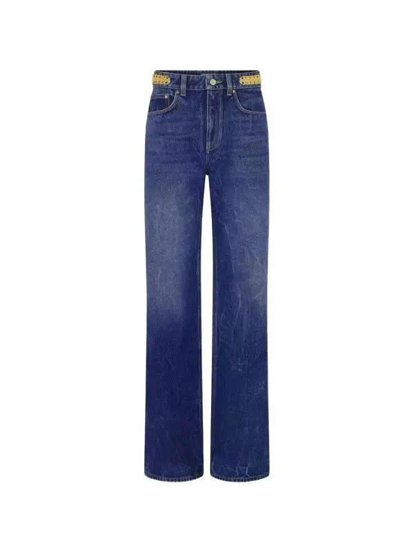 Rabanne Boyfriend Jeans With Charm Detail - Blue