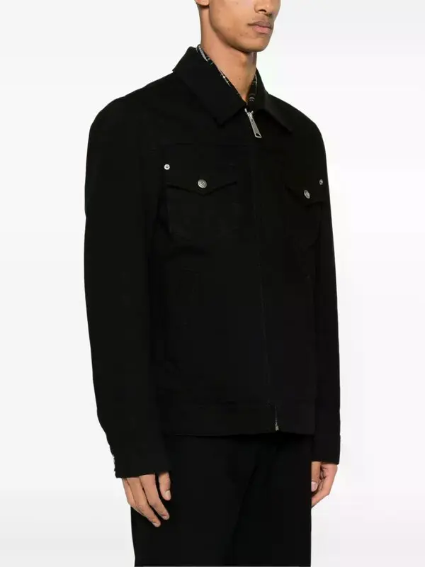Alexander McQueen Denim Zip Jacket With Chest Pockets