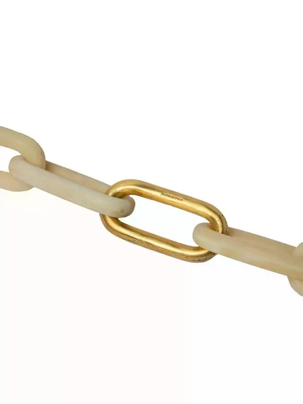 PARTS OF FOUR Beige Cable-link Chain Necklace With Engraved Logo