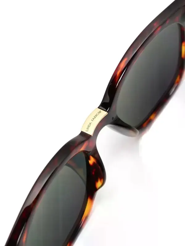 Linda Farrow Sanchez Rectangle-frame Sunglasses - Brown