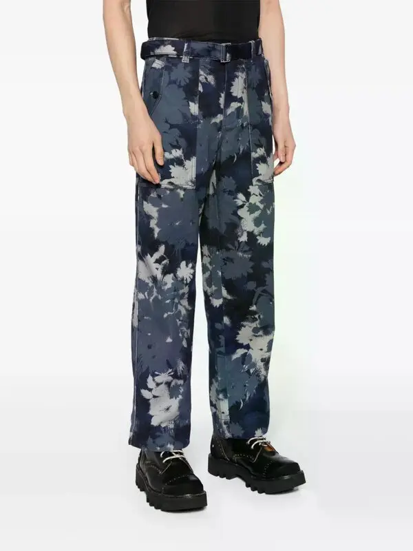 Maison Kitsuné Abstract Print Straight-leg Jeans