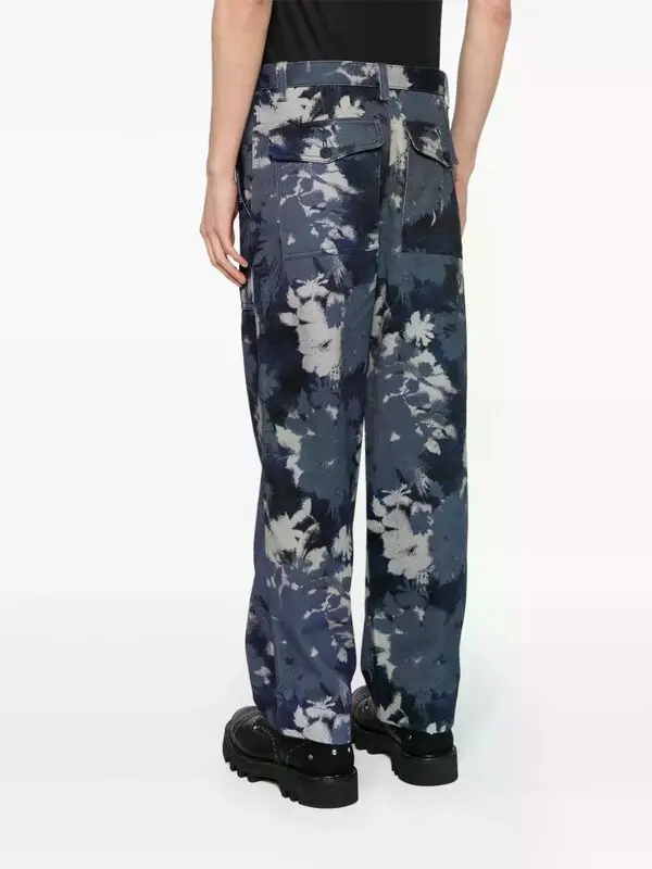 Maison Kitsuné Abstract Print Straight-leg Jeans