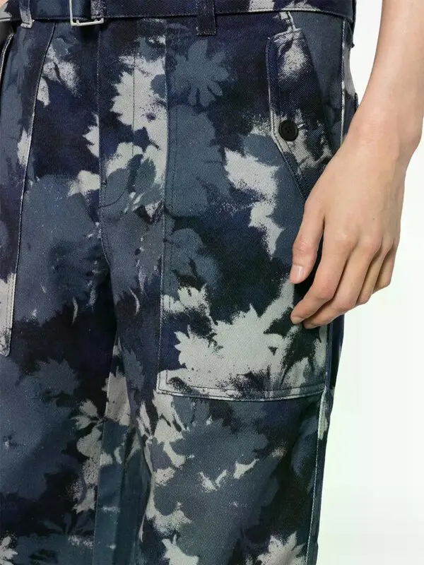 Maison Kitsuné Abstract Print Straight-leg Jeans
