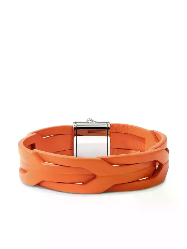 John Hardy Icon 50 Braided Leather Bracelet - Silver