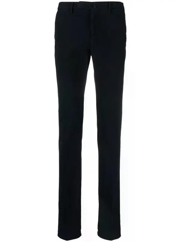 Incotex Skinny Mid-waist Chino Trousers - Blue