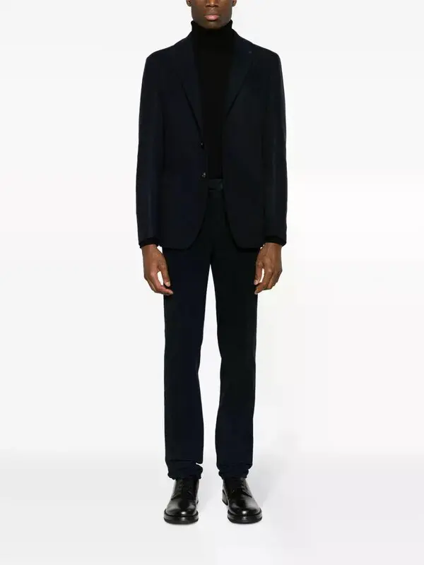 Incotex Skinny Mid-waist Chino Trousers - Blue