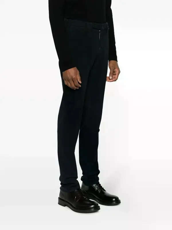 Incotex Skinny Mid-waist Chino Trousers - Blue