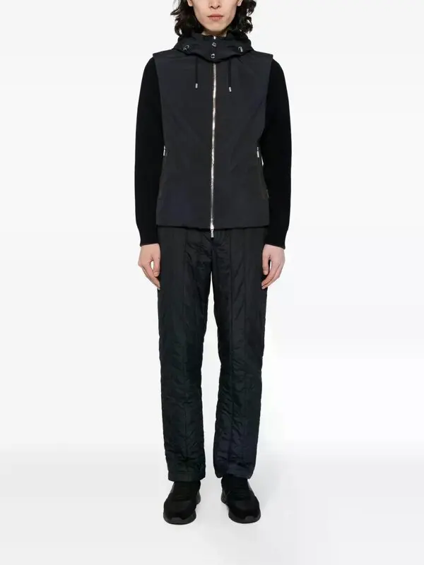 MOORER Contrasting Hooded Jacket