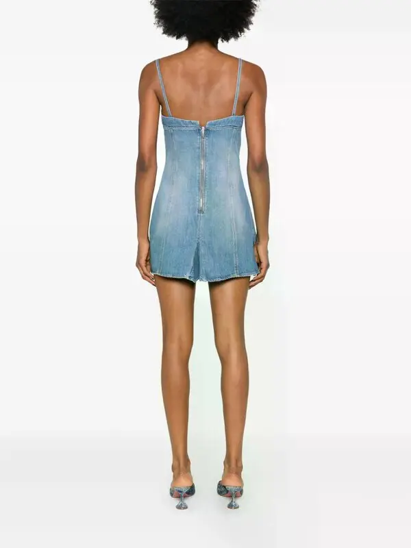 NENSI DOJAKA Denim Mini Dress With Godet Design