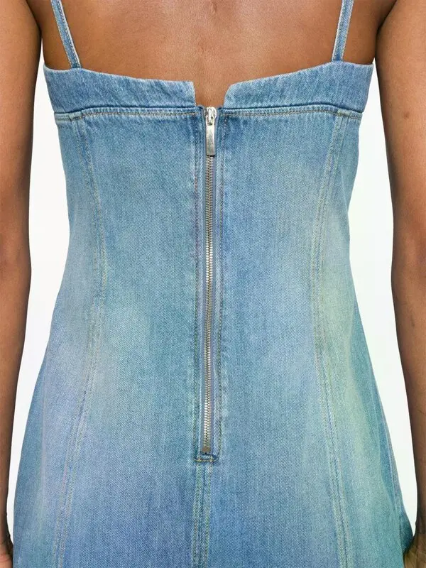 NENSI DOJAKA Denim Mini Dress With Godet Design