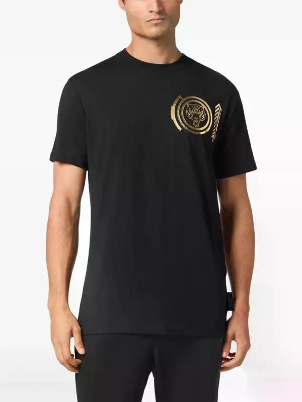 PLEIN SPORT Tiger-print T-shirt - Black