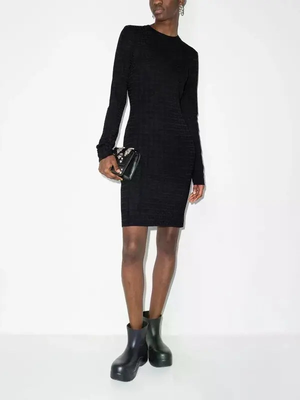 Givenchy 4g Jacquard Long-sleeved Dress