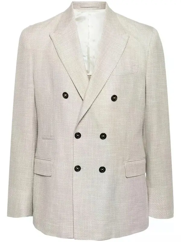 Eleventy Double-breasted Blazer - Grey