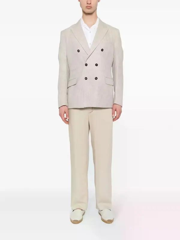 Eleventy Double-breasted Blazer - Grey