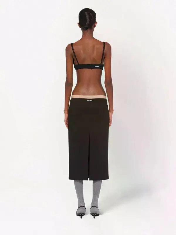 Miu Miu Jersey Logo Balconette Bra