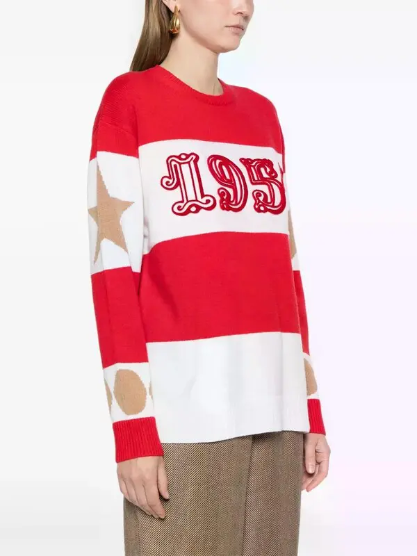 Max Mara 1951' Striped Wool-cashmere Blend Jumper
