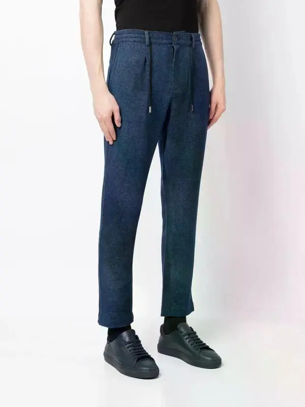 Avant Toi Virgin Wool-cashmere Blend Drawstring Trousers