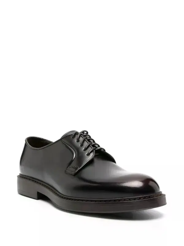 DOUCAL'S Leather Lace-up Derby Shoes - Brown