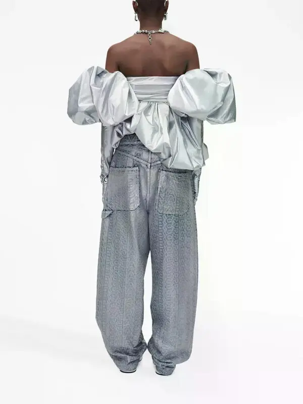 Marc Jacobs Bubble Metallic Off-shoulder Top