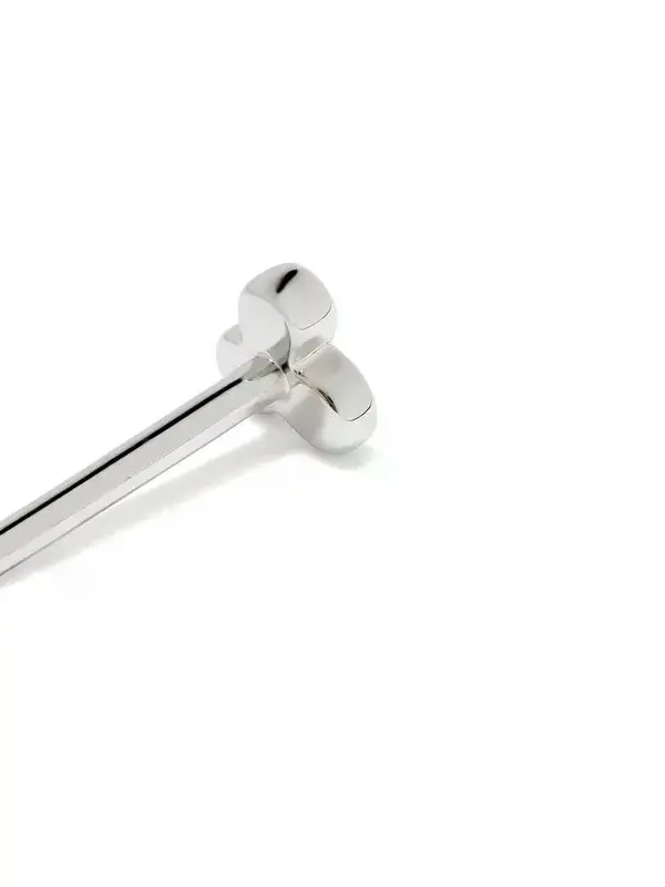 MARIA BLACK 14kt White Gold Triad Diamond Stud Earring
