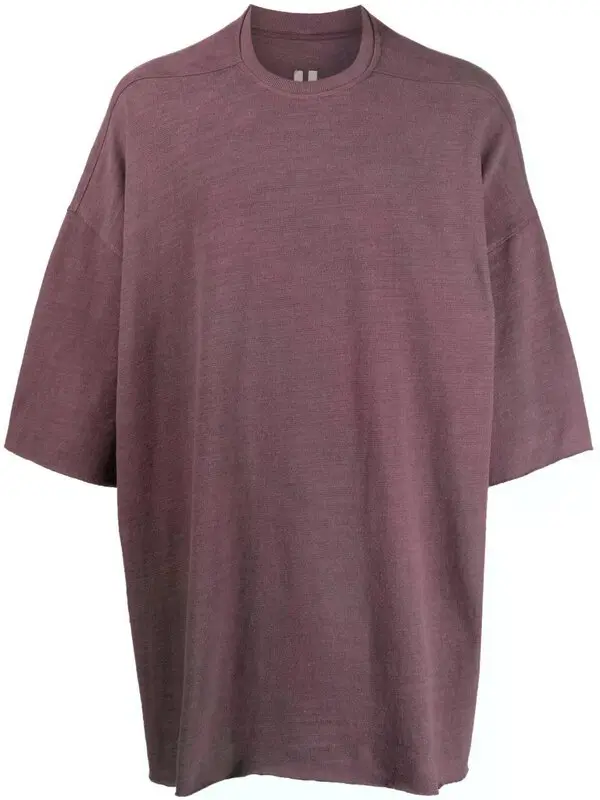 Rick Owens Half-length Sleeved T-shirt - Red