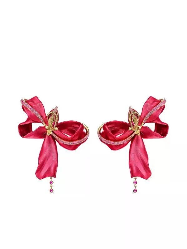 ANABELA CHAN 18kt Yellow Gold Cupid's Bow Ruby Earrings