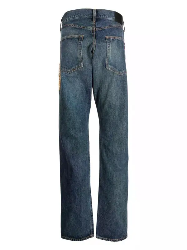 Undercover Bead Embellished Straight-leg Jeans