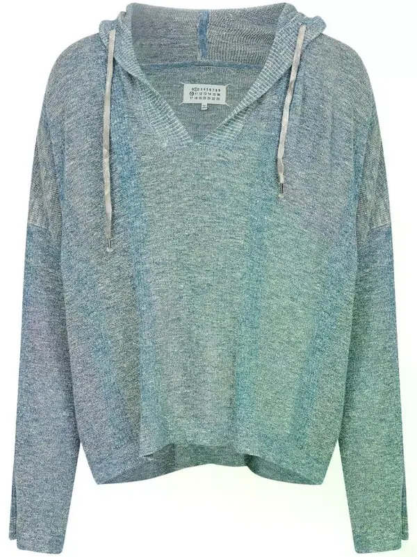MAISON MARGIELA V-neck Drawstring Hood Sweater