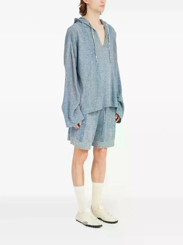MAISON MARGIELA V-neck Drawstring Hood Sweater