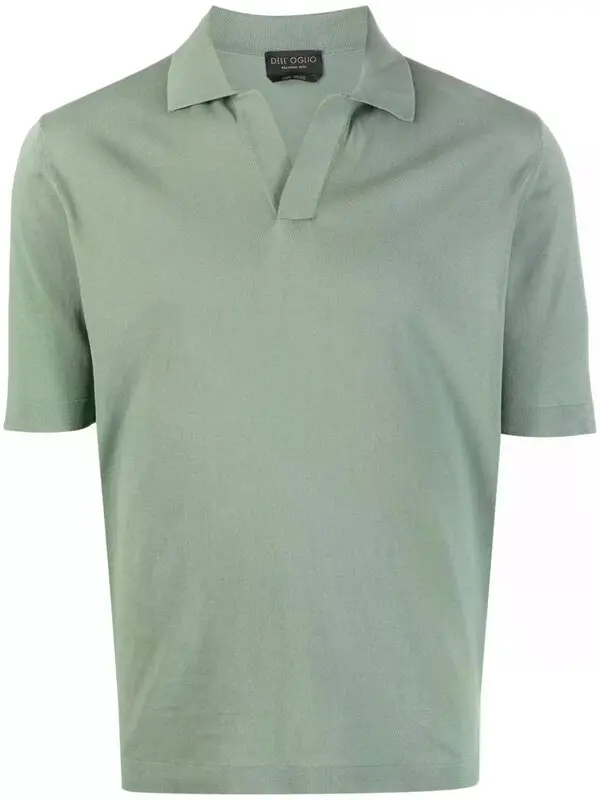 DELL'OGLIO Open-placket Cotton Polo Shirt