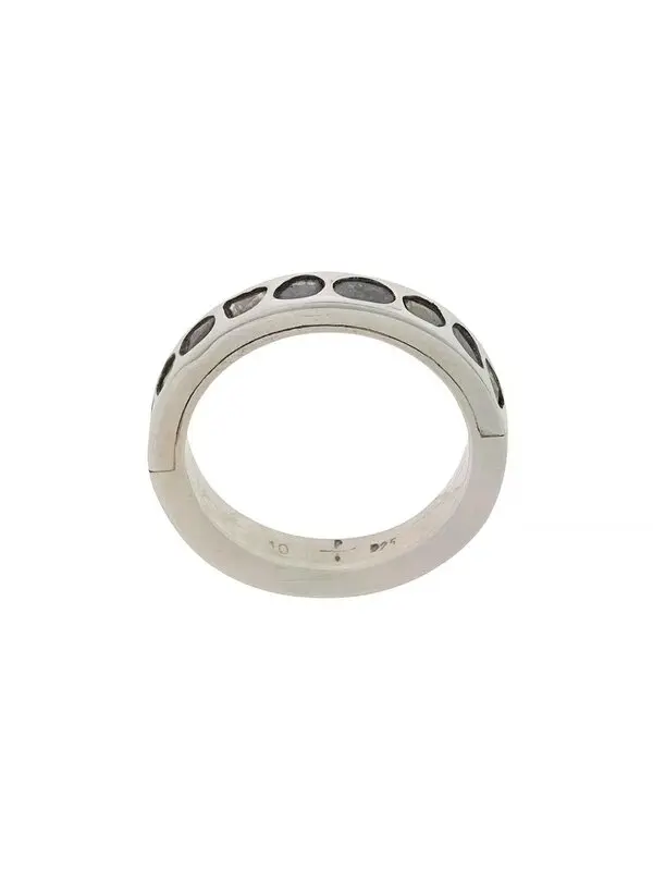 PARTS OF FOUR Sistema Diamond Band Ring - Silver