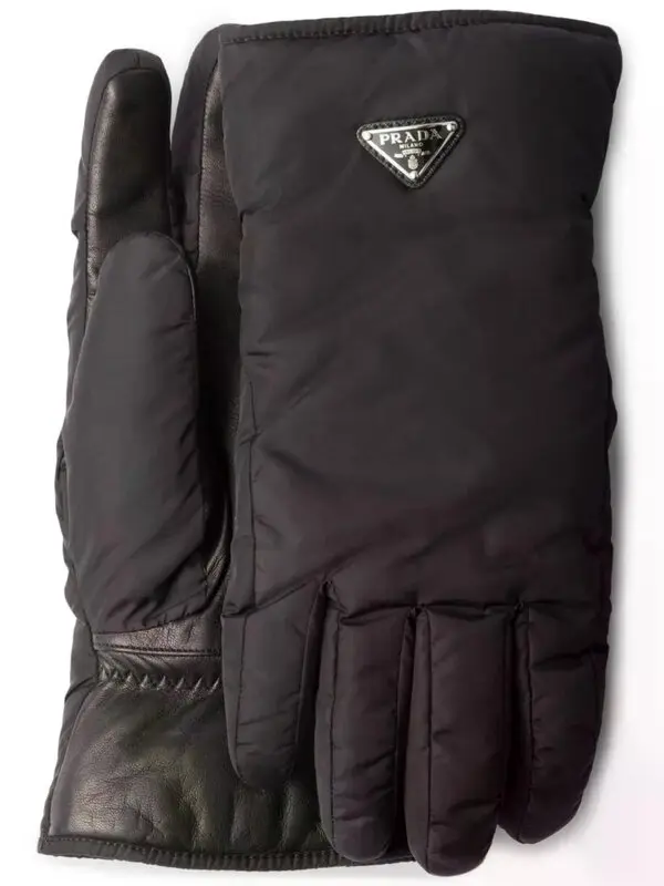 Prada Triangle Logo Gloves - Black